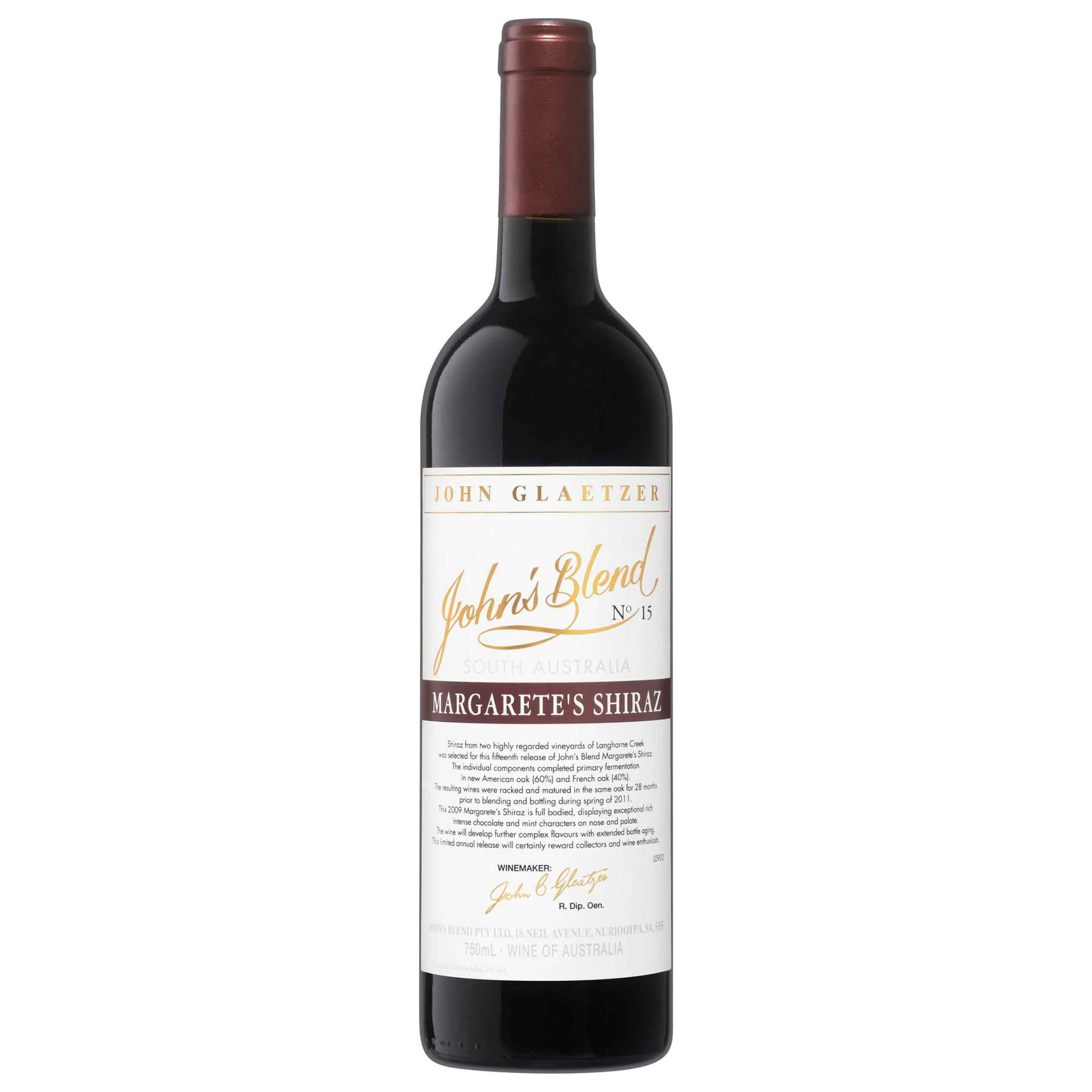 John's Blend Shiraz – Sense of Taste