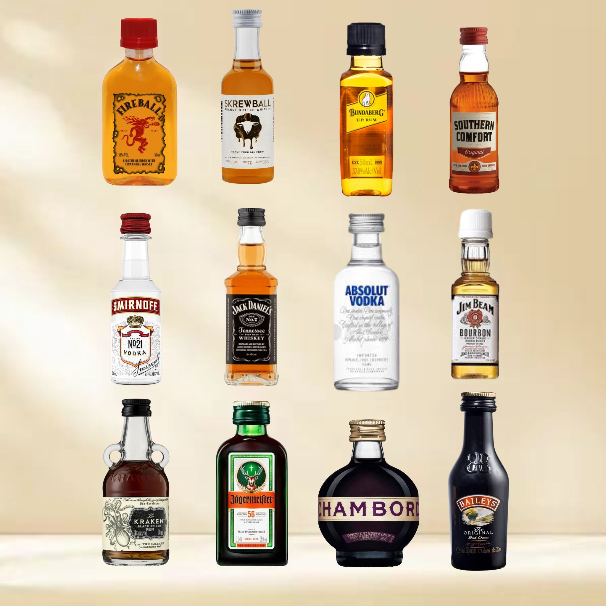 Miniature Alcohol Bottles 12PK | Mini Spirits – Sense of Taste