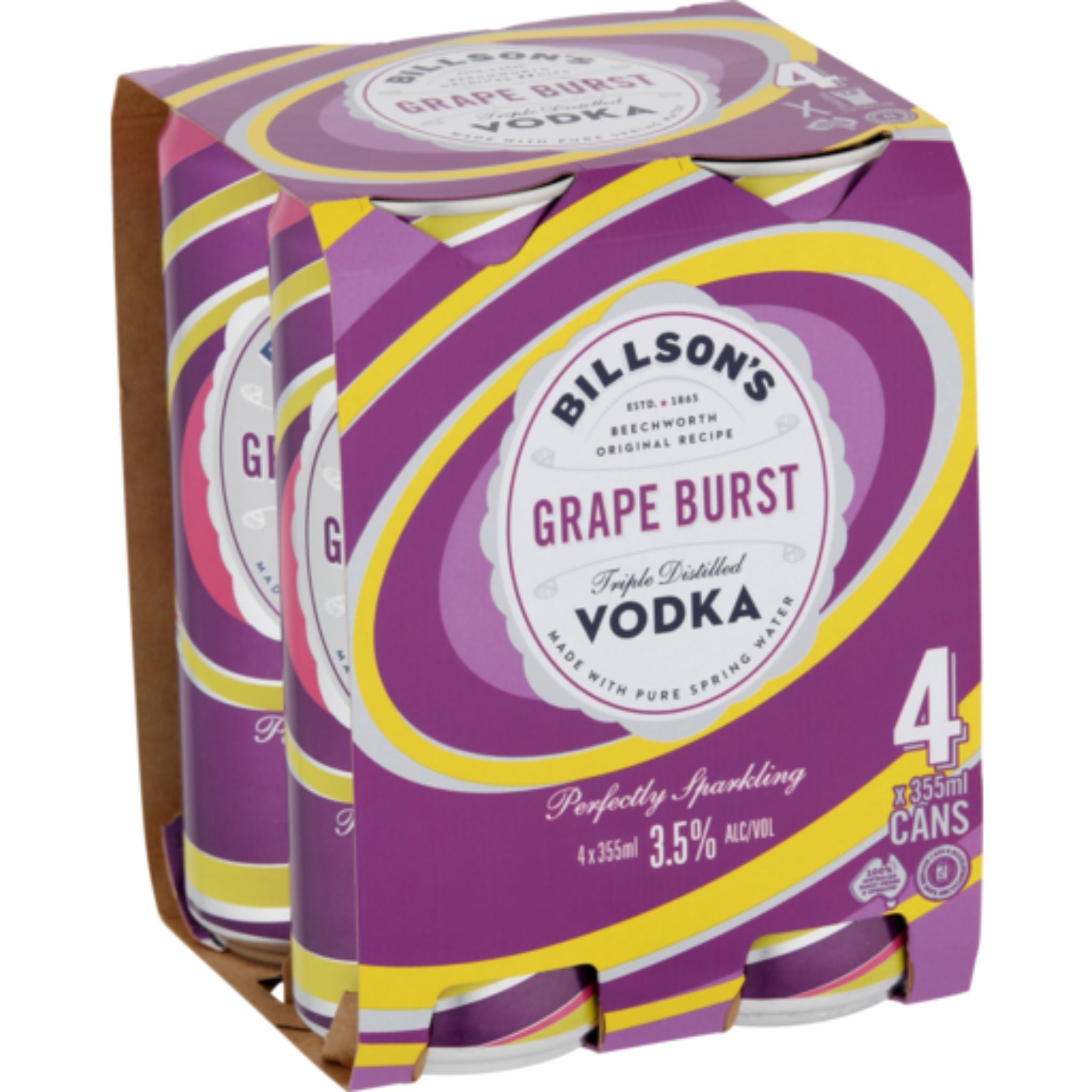 Billson's Grape Burst Vodka 355ml 4pk – Sense of Taste