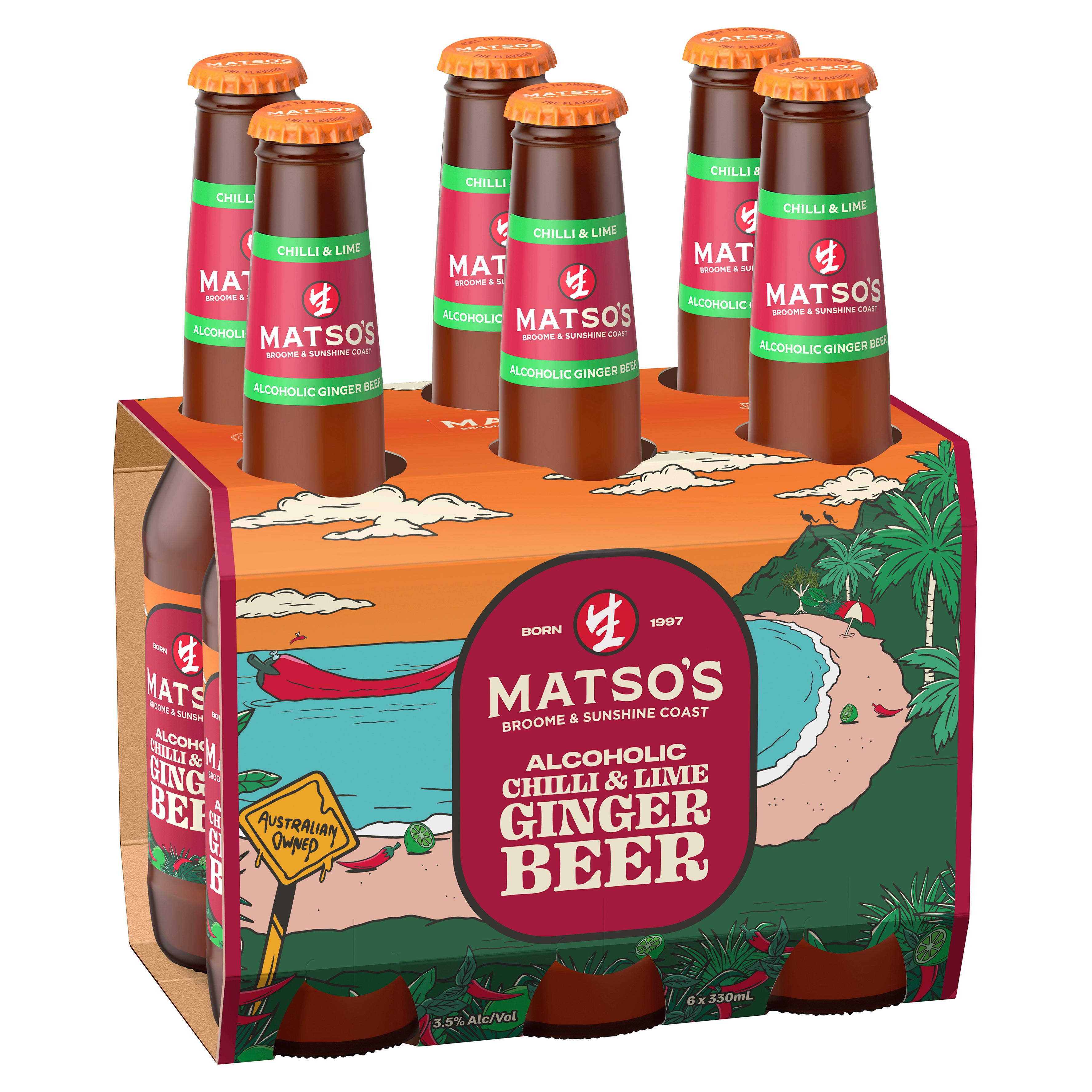 Matso's Chilli and Lime Ginger Beer 6pk – Sense of Taste