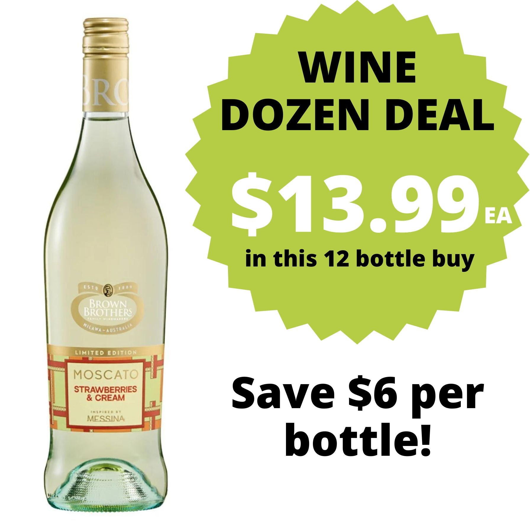 Brown Brothers Moscato Strawberries & Cream DOZEN DEAL` – Sense of Taste