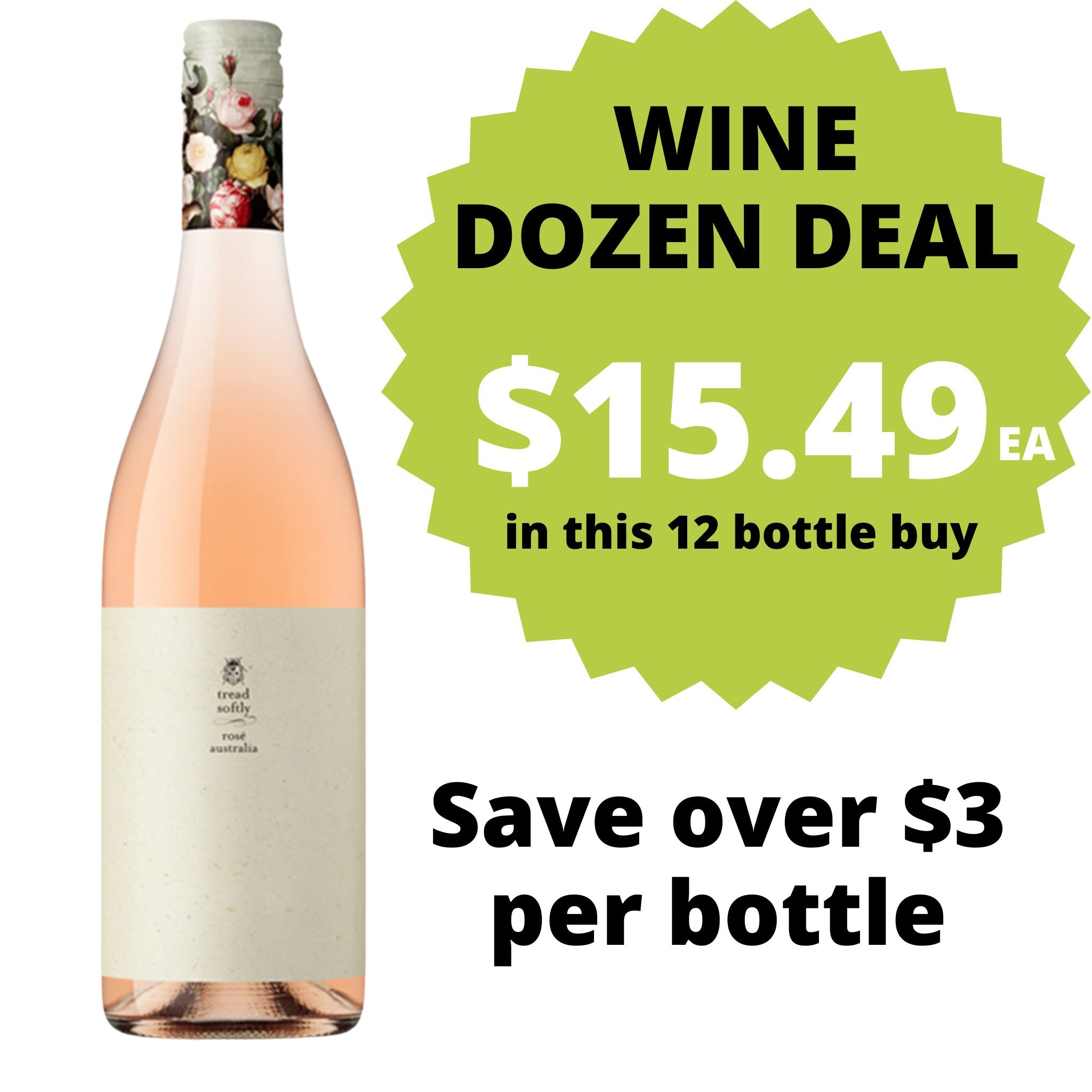 Tread Softly Rose DOZEN DEAL | Sense of Taste, Brisbane's Top Liquor Store