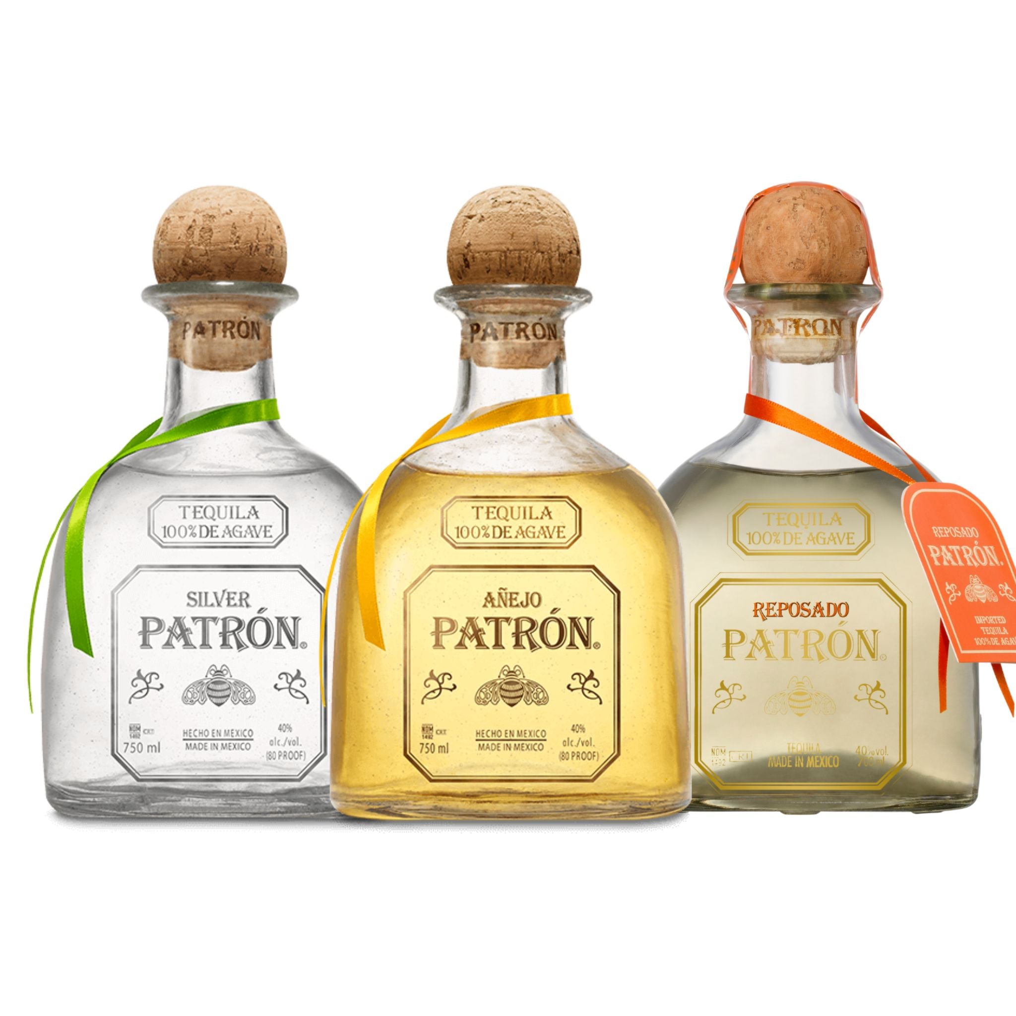 Patron Tequila Bundle – Silver, Añejo & Reposado – Sense of Taste