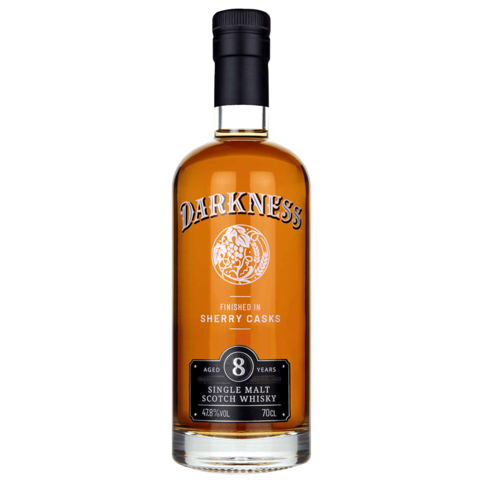 Darkness 8 Year Old Sherry Cask Finished Single Malt Scotch Whisky ...